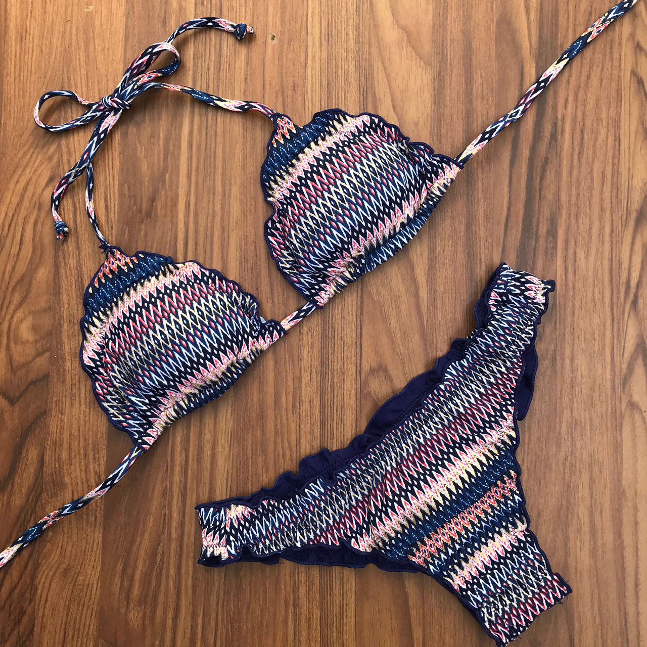 BIQUÍNI ESTAMPA ÉTNICA AZUL - Dondoca Moda Feminina Dondoca Moda Feminina