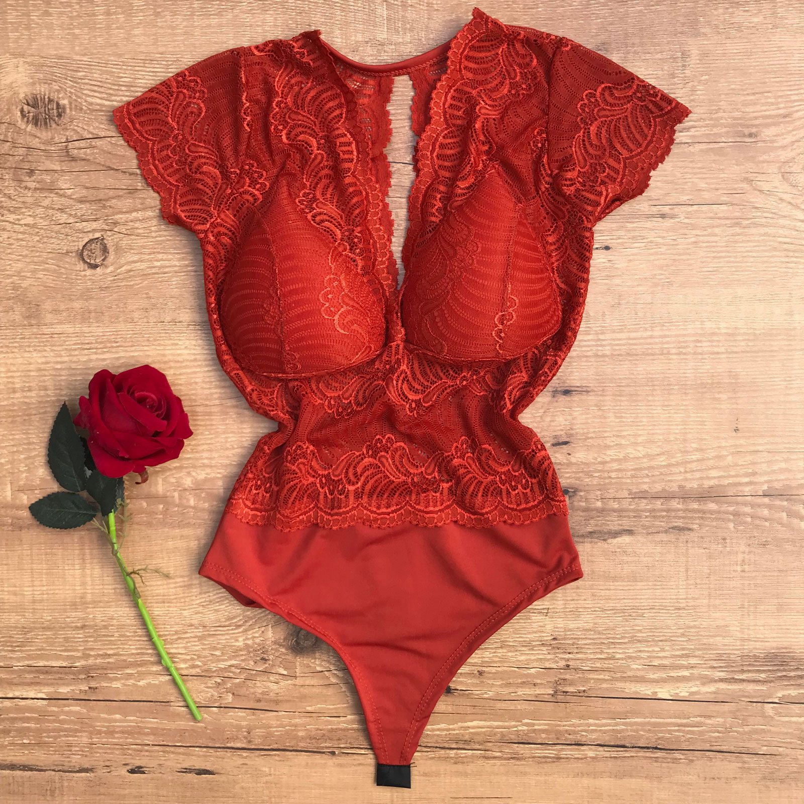 BODY COM BOJO RENDA TERRACOTA - Dondoca Moda Feminina Dondoca Moda Feminina