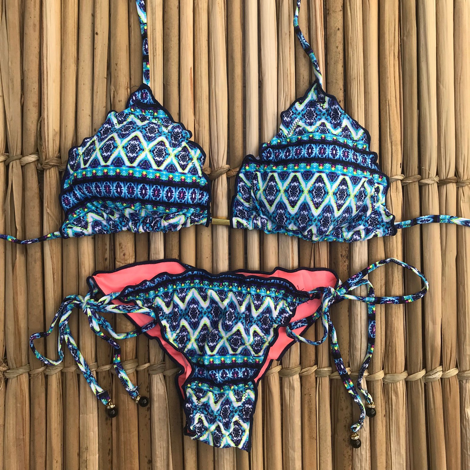 BIQUÍNI ESTAMPA ÉTNICA AZUL - Dondoca Moda Feminina Dondoca Moda Feminina