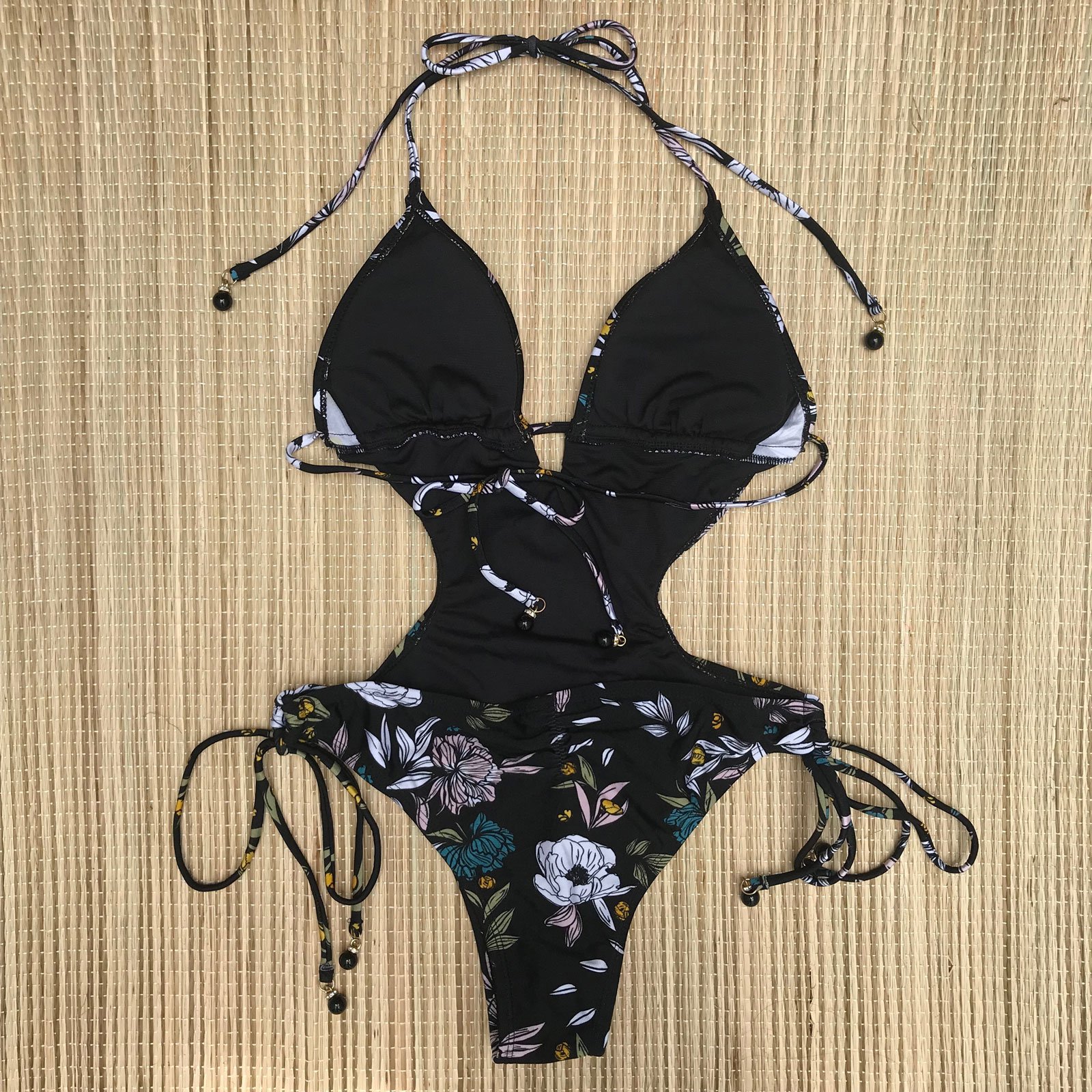 MAIÔ COSTAS ABERTA PRETO ESTAMPADO - Dondoca Moda Feminina Dondoca Moda ...