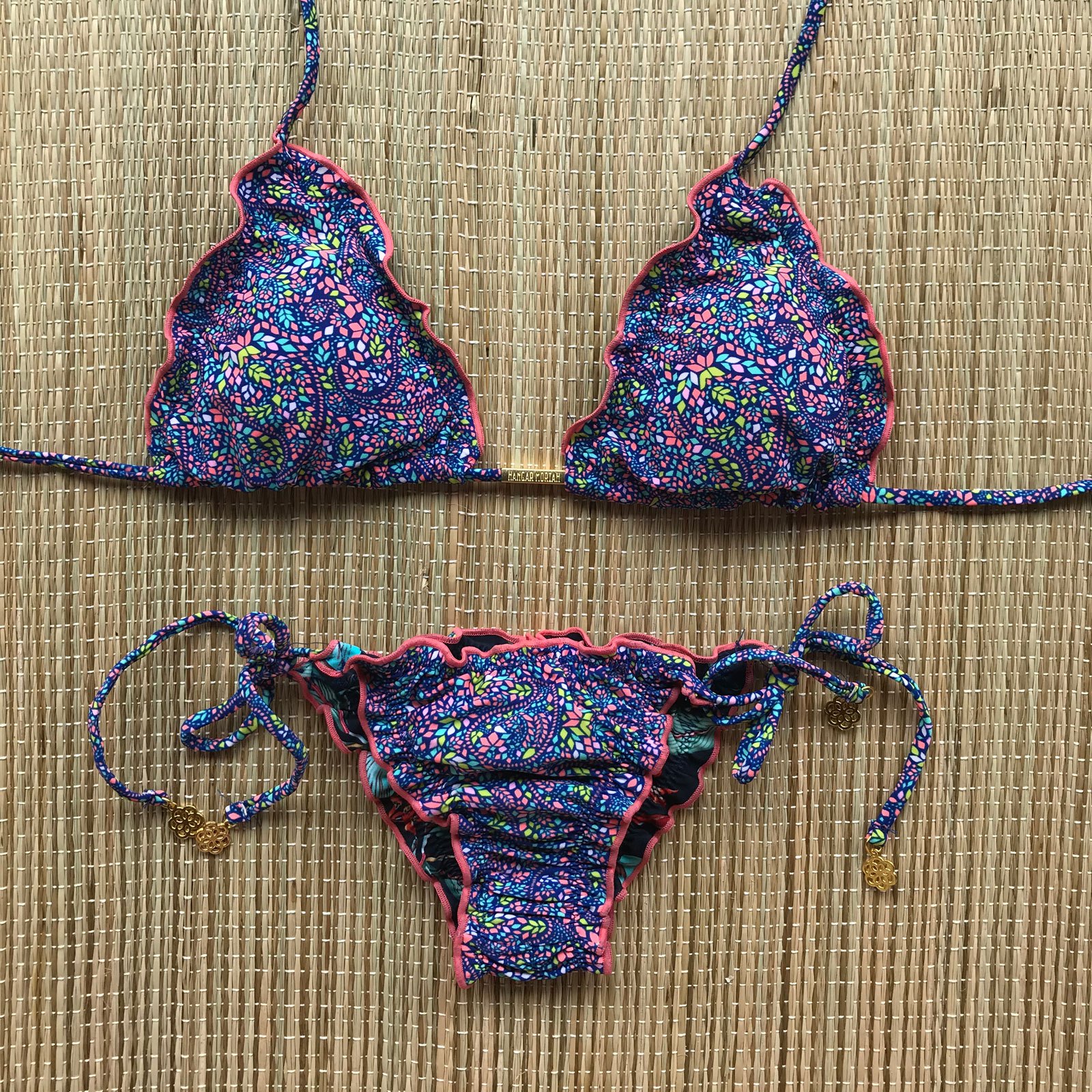 Biquíni Ripple Dupla Face Color Azul e Salmão - Dondoca Moda Feminina ...