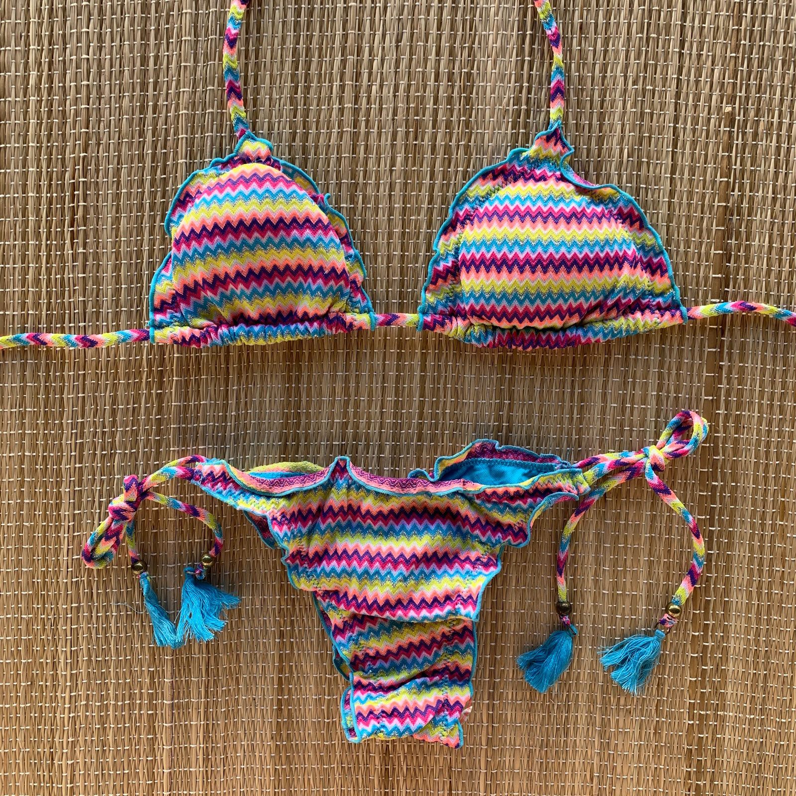 Biquini Lurex Lacinho Zig Zag Color Azul - Dondoca Moda Feminina ...