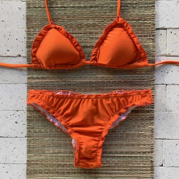 Biquíni Ripple Fechado - Laranja Dondoca Moda Feminina