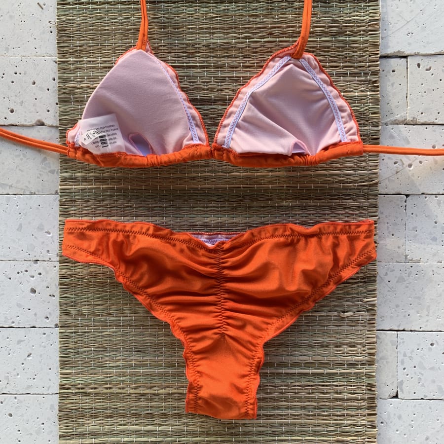 Biquíni Ripple Fechado - Laranja Dondoca Moda Feminina