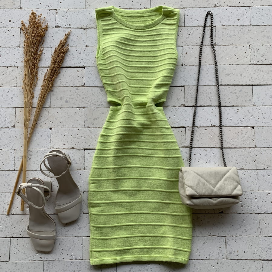 Vestido Modal com Abertura na Cintura Lima Dondoca Moda Feminina